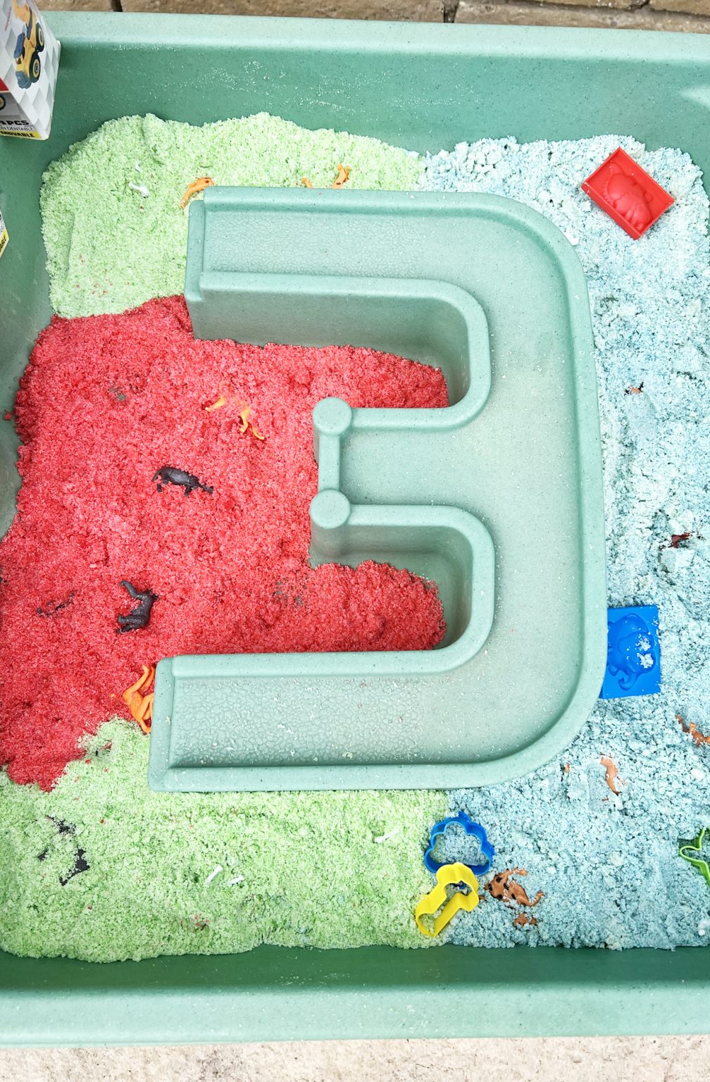 Homemade Edible Color Sensory Sand - Mom Brain Life